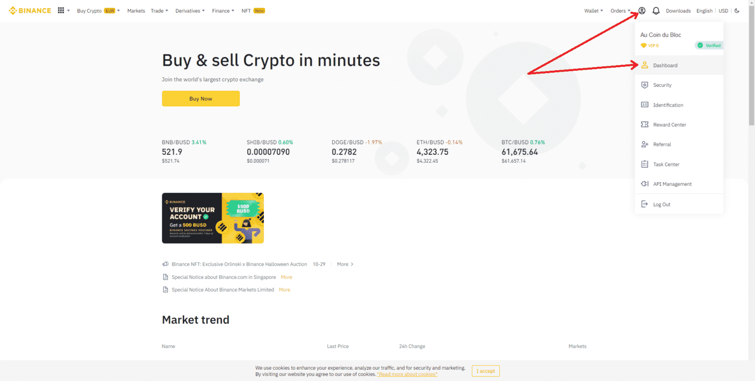 Binance user ID, où et comment le trouver cet identifiant