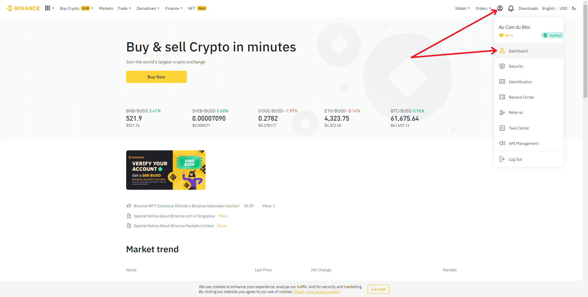 Binance user ID, où et comment le trouver cet identifiant