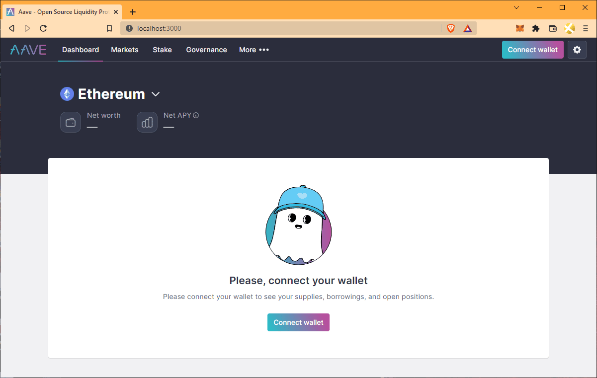 Comment déployer l'interface de Aave en local ? - Au Coin du Bloc