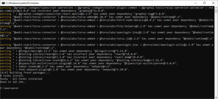 Comment déployer l'interface de Aave en local ? - Au Coin du Bloc
