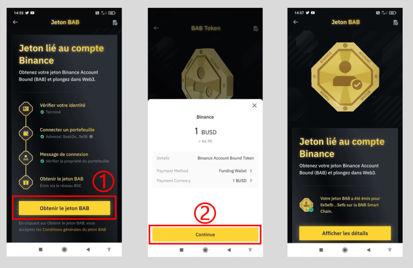 Comment mint son Binance Account Bound (BAB) Token