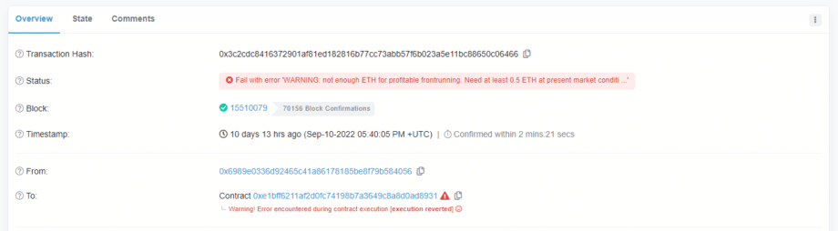 Arnaque crypto avec le bot front-run Solidity - Au Coin du Bloc