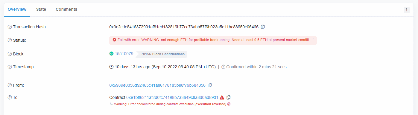Arnaque crypto avec le bot front-run Solidity - Au Coin du Bloc