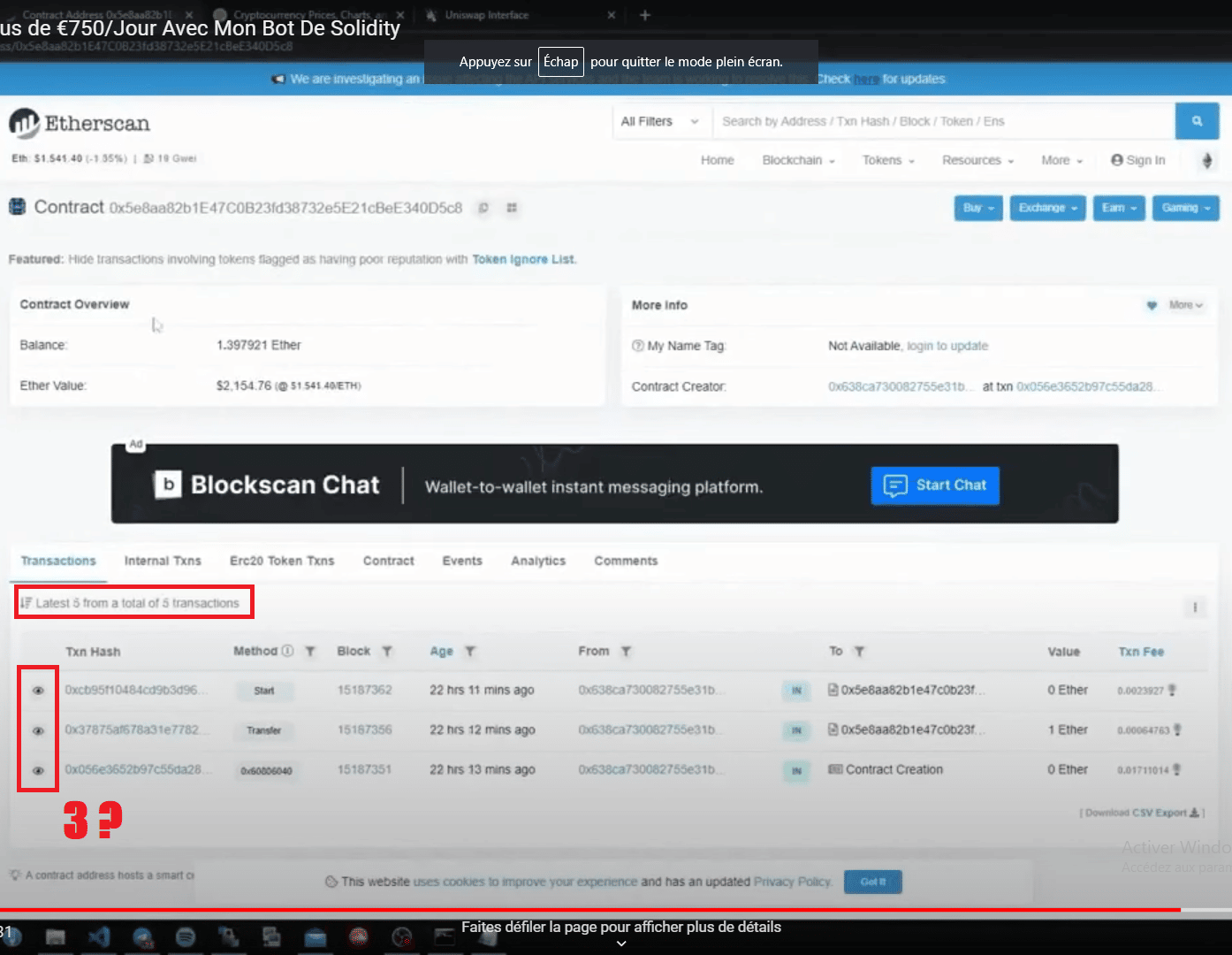 Arnaque crypto avec le bot front-run Solidity - Au Coin du Bloc