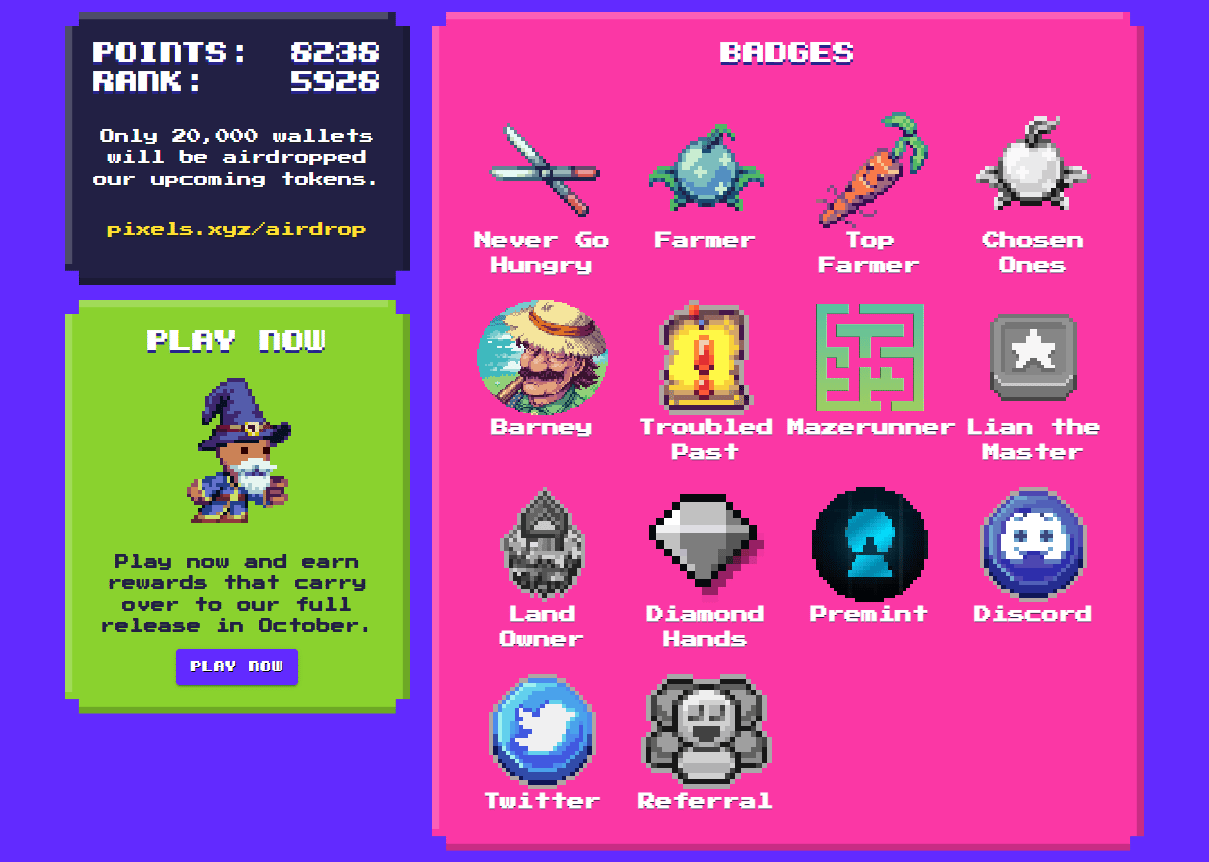 Pixels : Le Play-to-Earn crypto pixélisé et évolutif - Au Coin du Bloc