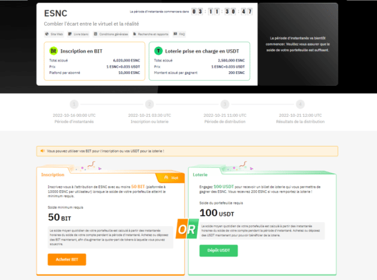 Galaxy Arena (ESNC) bénéficie du Launchpad sur Bybit