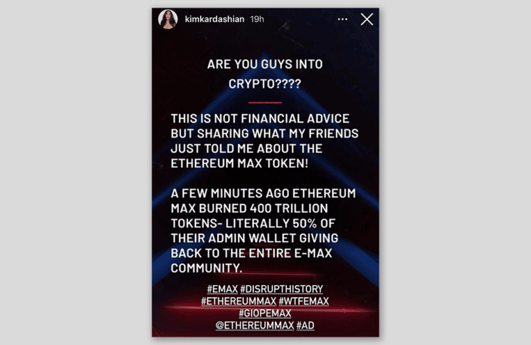 La SEC redresse Kim Kardashian suite à la promotion du EMAX