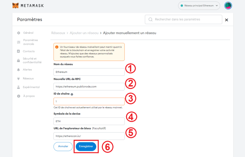 Comment changer le réseau Infura par défaut sur MetaMask