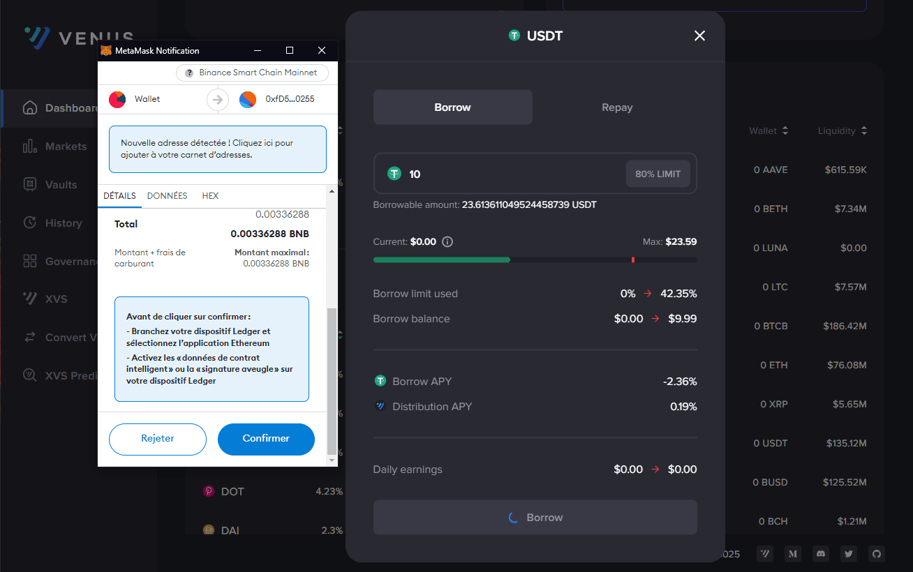 Comment prêter et emprunter sur Venus (XVS) ? - Au Coin du Bloc