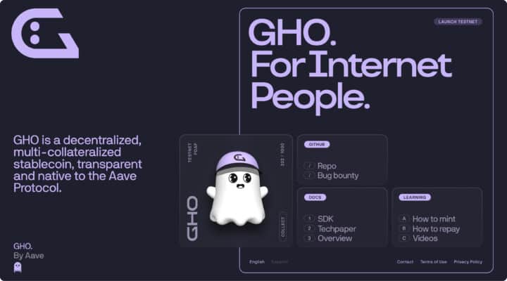 Aave déploie son stablecoin GHO, sur le testnet Ethereum