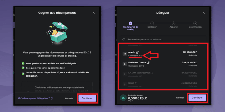Guide : Faire du staking avec ses EGLD (MultiversX) sur Ledger