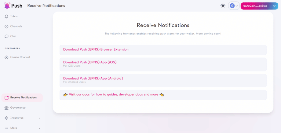 Push Protocol, le protocole de notification décentralisée