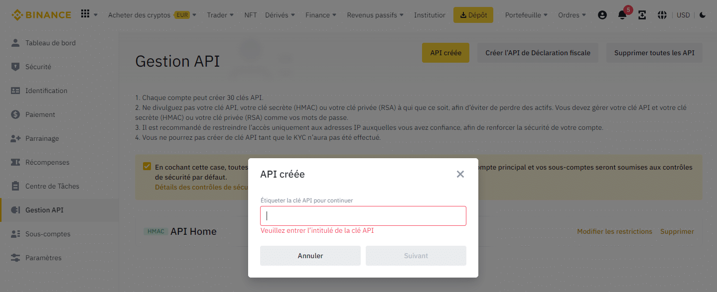 Comment créer sa clé API sur Binance ? - Au Coin du Bloc